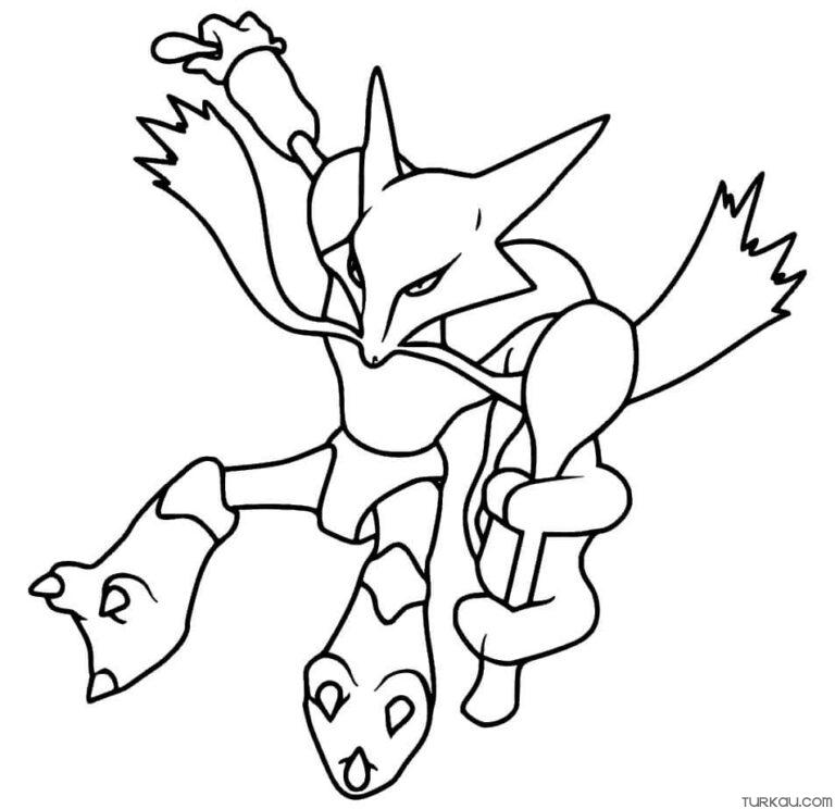 Pokemon Alakazam Coloring Page » Turkau