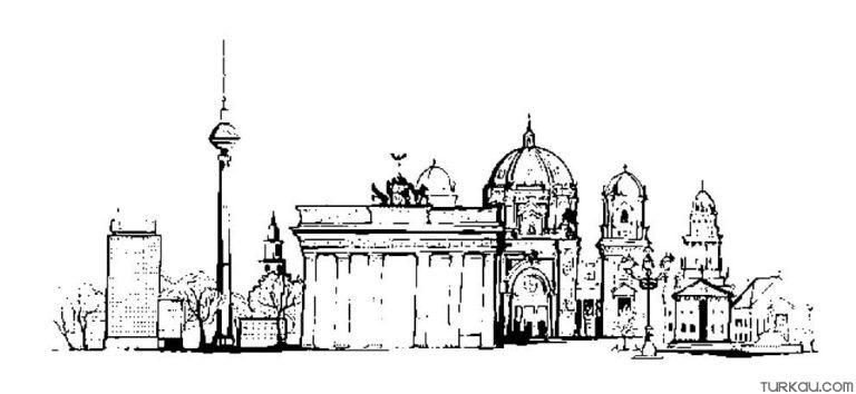 Berlin City Architecture Coloring Page » Turkau