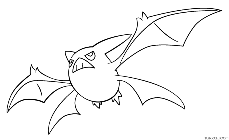 Brock's Zubat Coloring Page » Turkau
