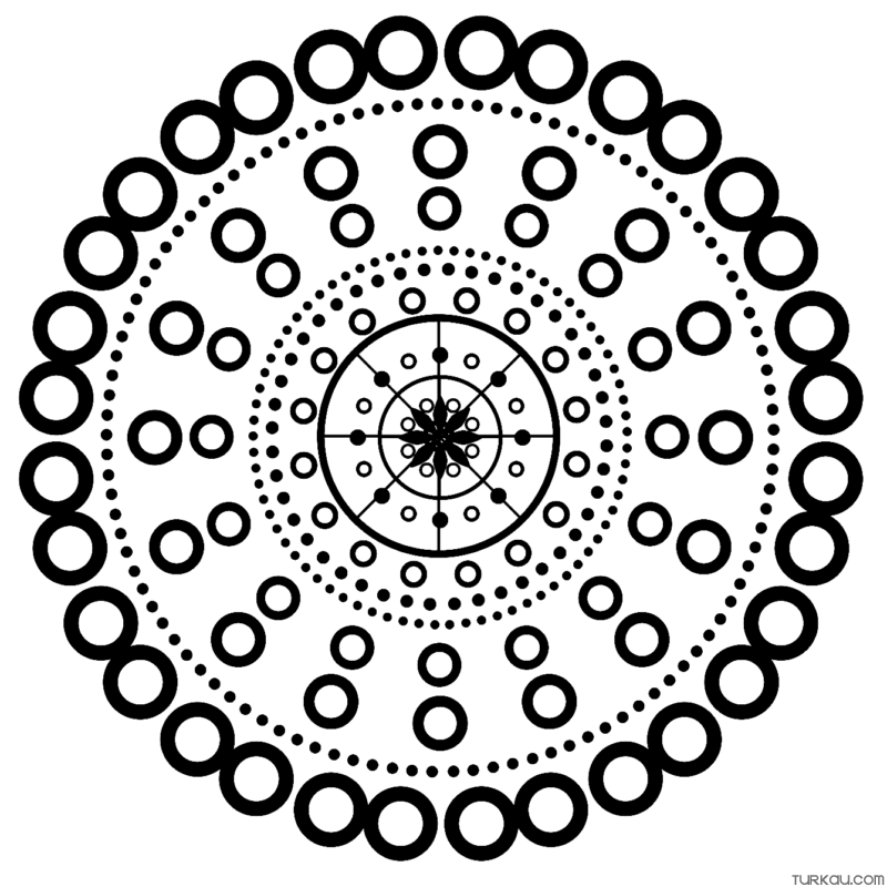 Circles Mandala Coloring Page » Turkau
