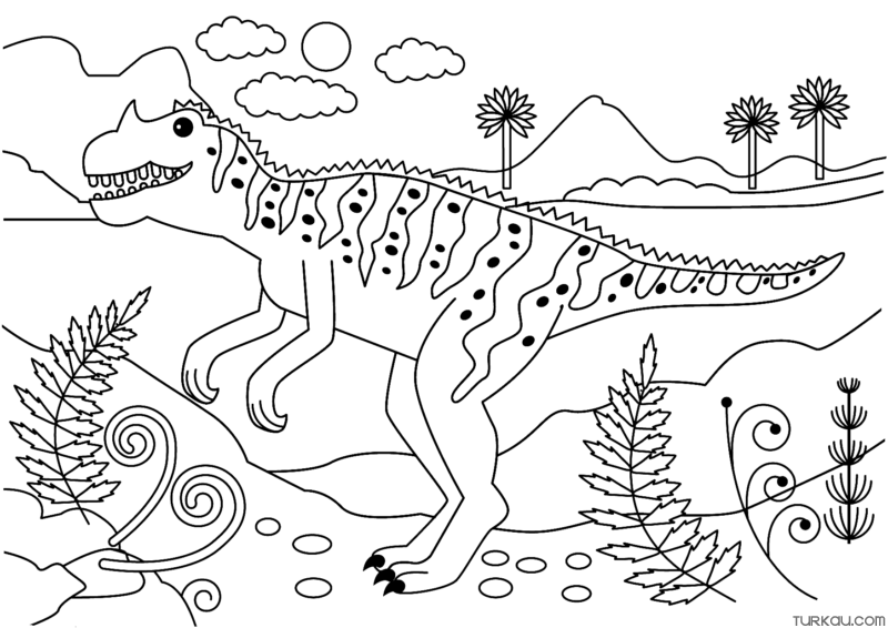 Angry T Rex Dinosaur Coloring Page » Turkau