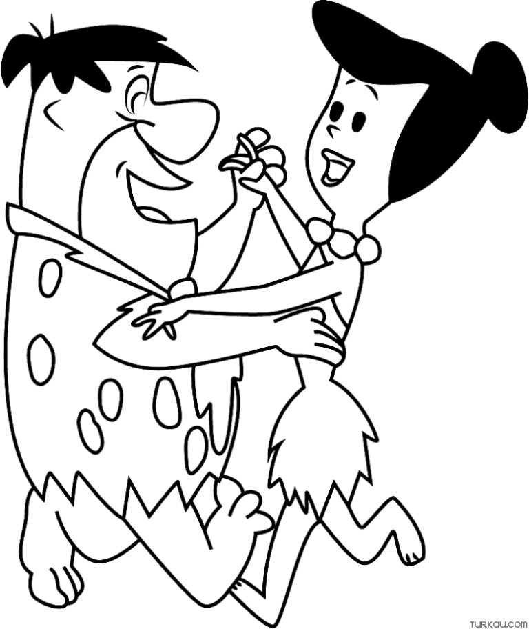 Fred Flintstone, Wilma Flintstone Coloring Page » Turkau