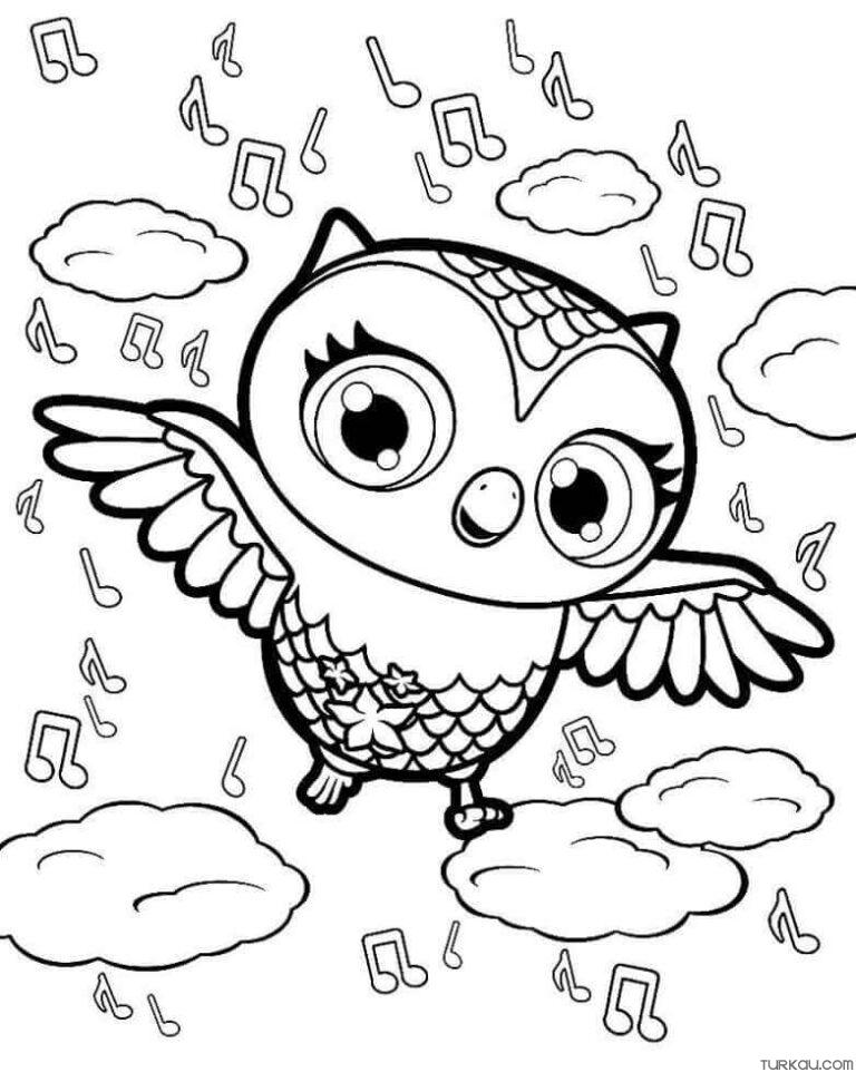 Music Owl Coloring Page » Turkau