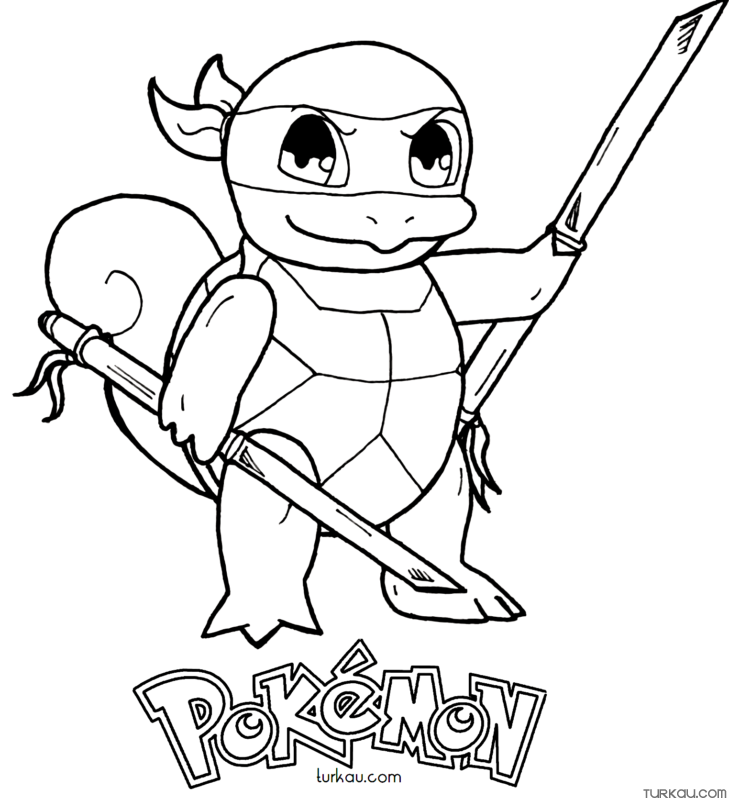 Pokemon Squirtle Jump Coloring Pages » Turkau