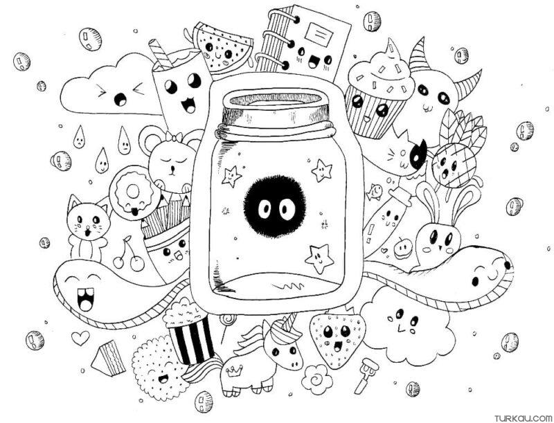 Cute Kawaii Coloring Page » Turkau