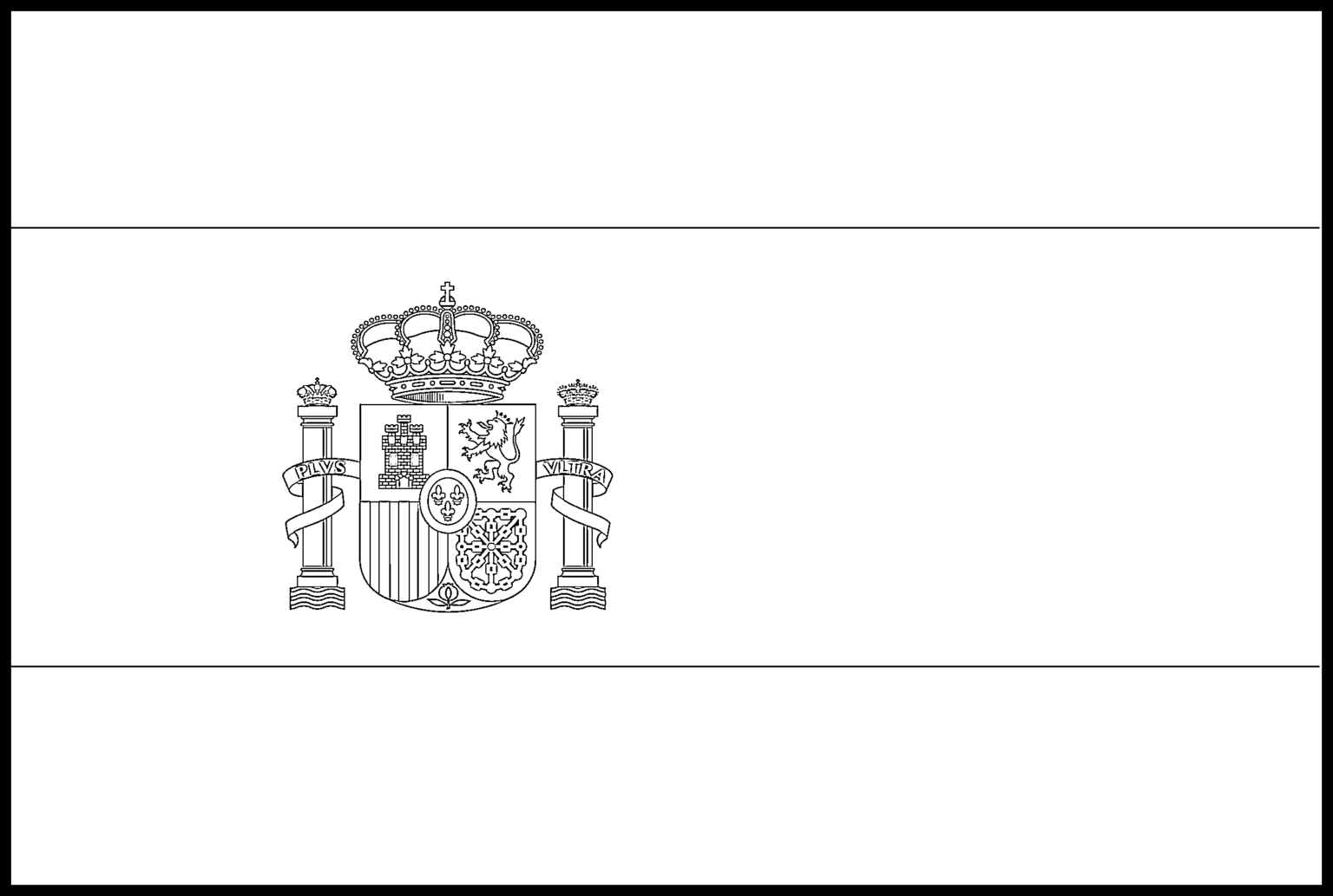 Spain Flag Coloring Page » Turkau