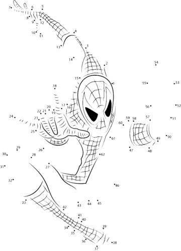 Spiderman Dot To Dot Printables Coloring Page » Turkau