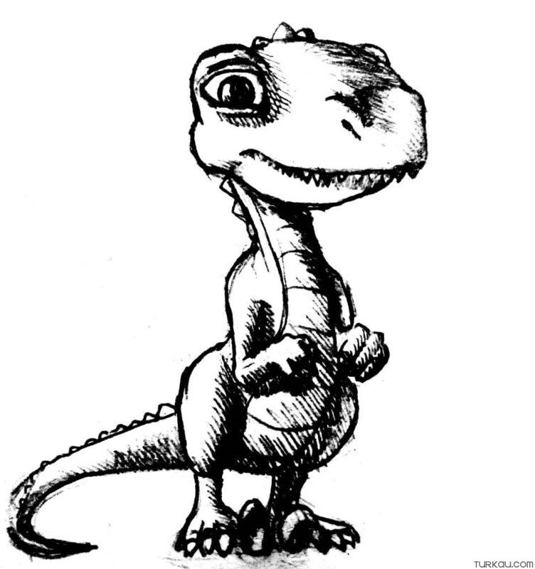 Angry T Rex Dinosaur Coloring Page » Turkau
