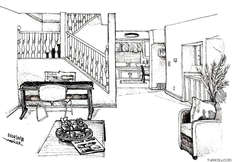 Cool Inside Of House Coloring Page » Turkau