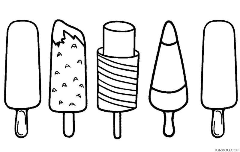 Popsicle Coloring Page » Turkau