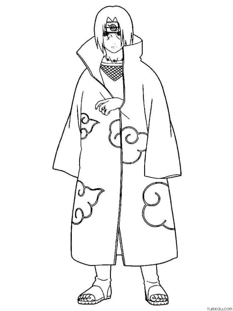 Simple Cartoon Itachi Coloring Page » Turkau