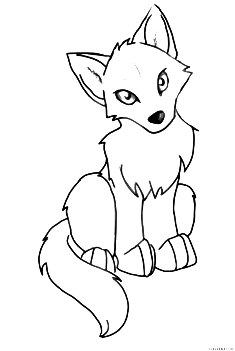 Cute Anime Cat Coloring Page For Kids » Turkau