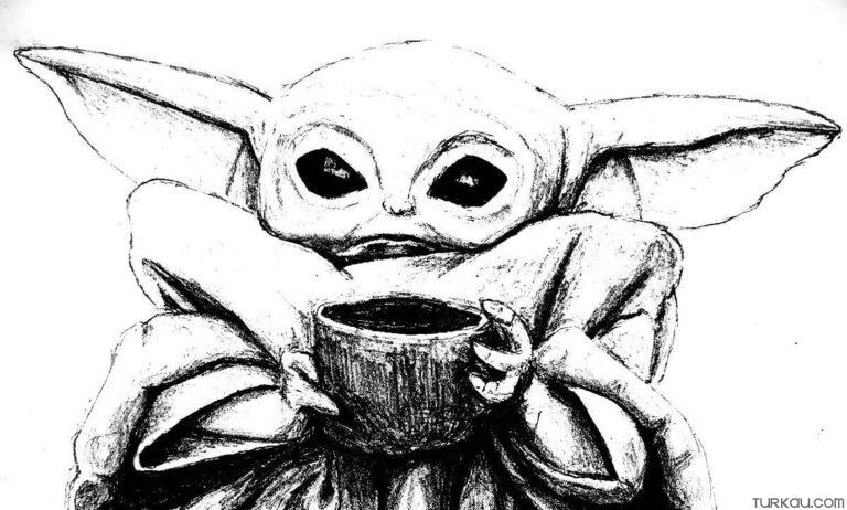 Grogu Coloring Page » Turkau