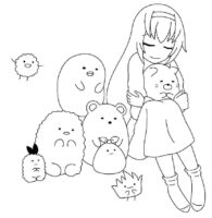 Sumikko Gurashi Coloring PAge » Turkau