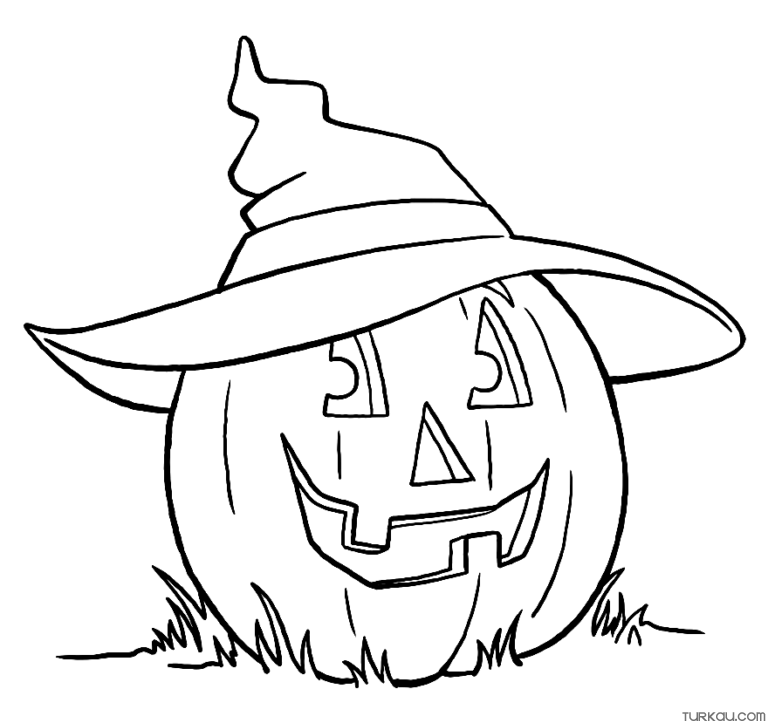Cute Halloween Pumpkins Coloring Page » Turkau