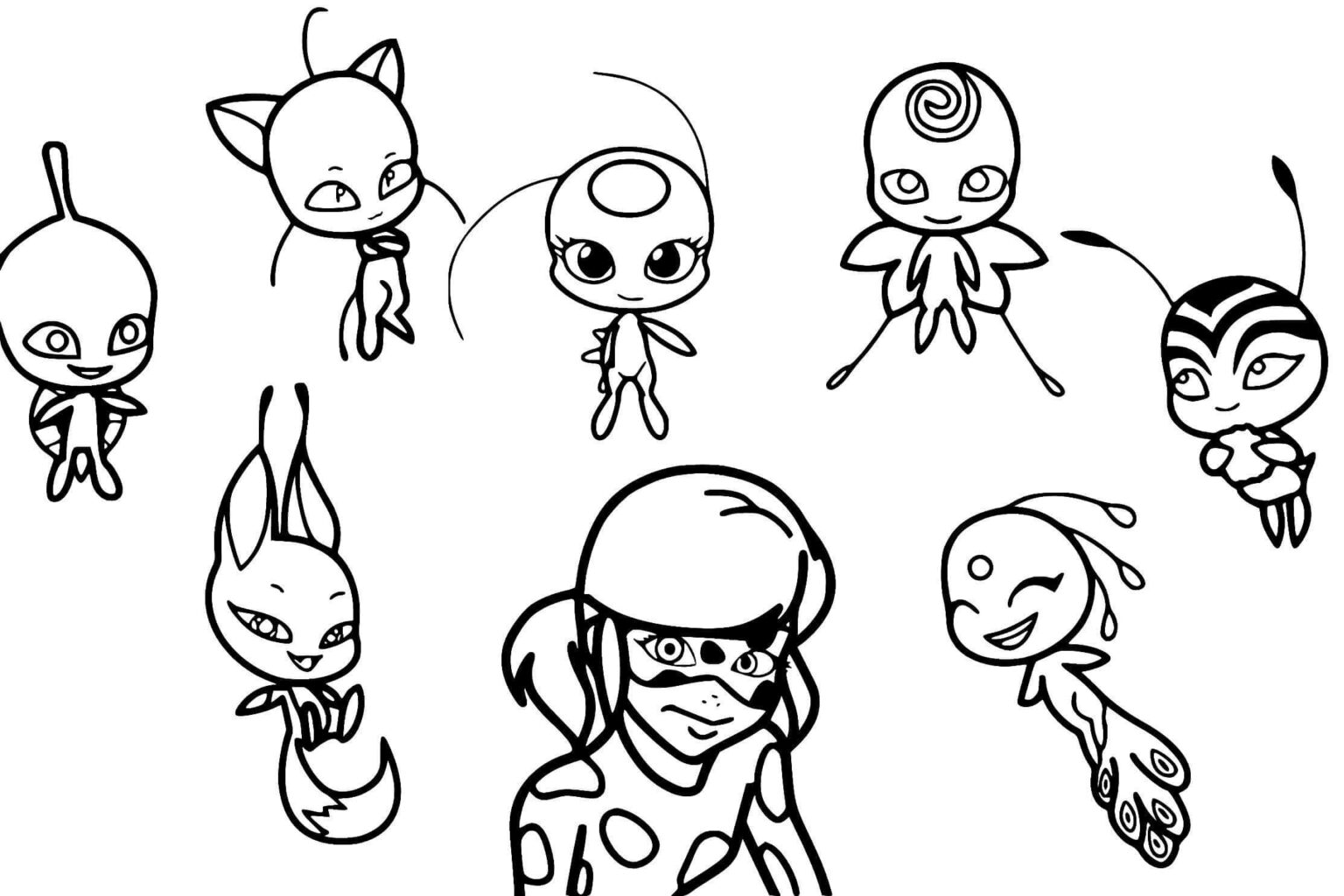 Cartoon Miraculous Ladybug Coloring Page » Turkau