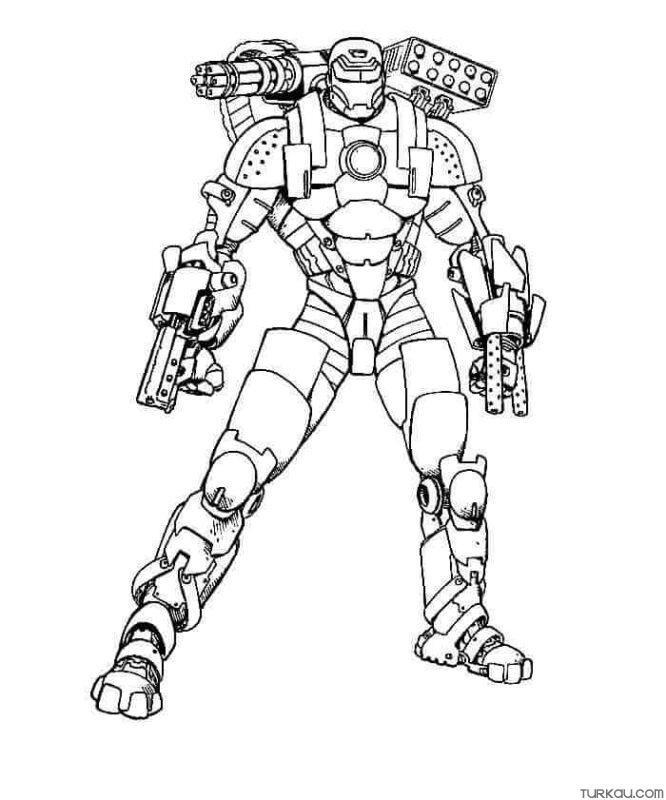 Iron Man Soldier Coloring Page » Turkau