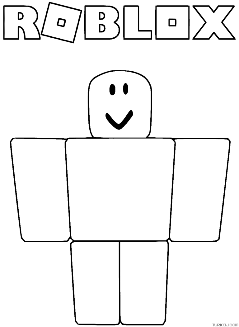 Roblox Noob Coloring Page » Turkau