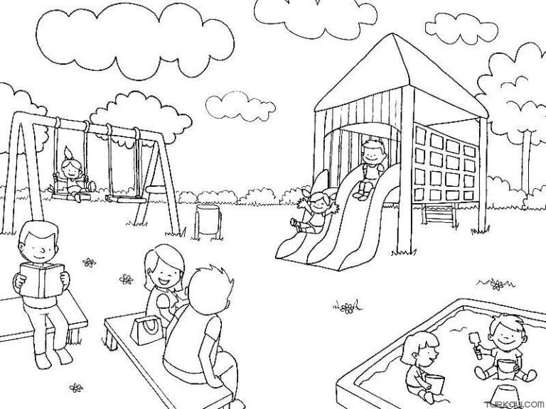 Fun Park Coloring Page Turkau