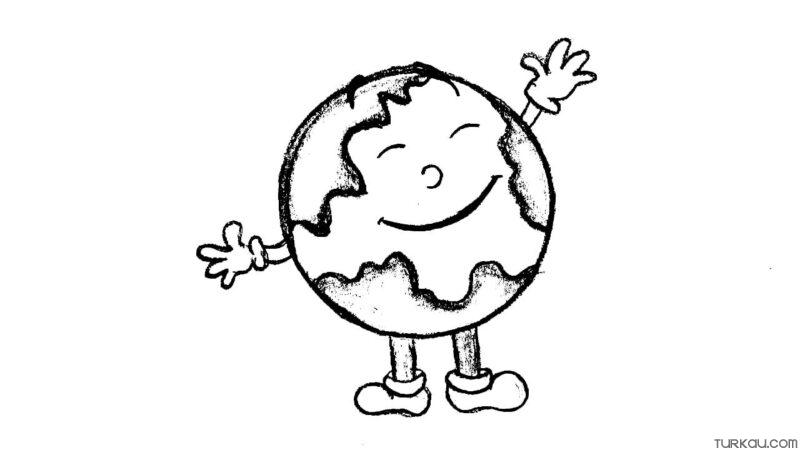 Happy Earth Day Coloring Page » Turkau