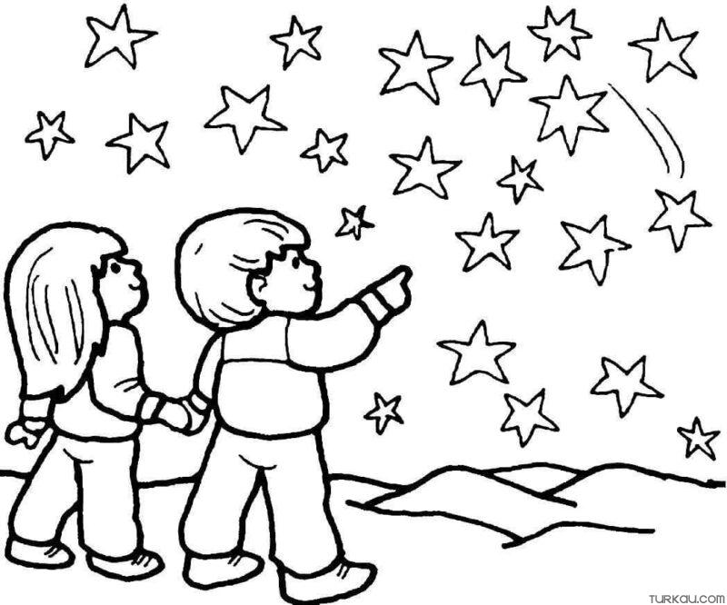 Kids Stars Coloring Page » Turkau