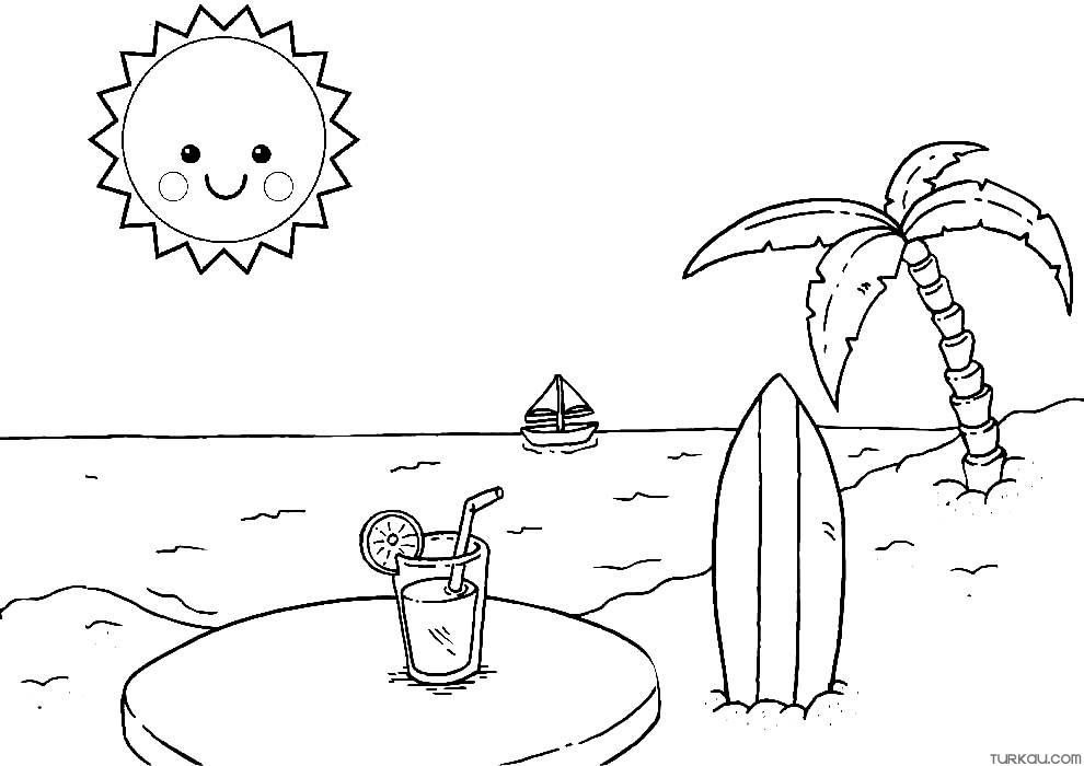 Olaf Beach Coloring Pages Turkau
