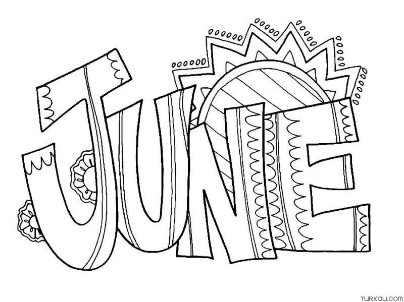 Sun June Coloring Page » Turkau