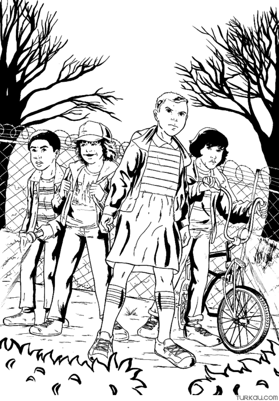 Stranger Things Coloring Page For Girls » Turkau