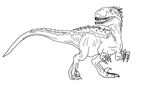Dinosaur Indoraptor Coloring Page » Turkau