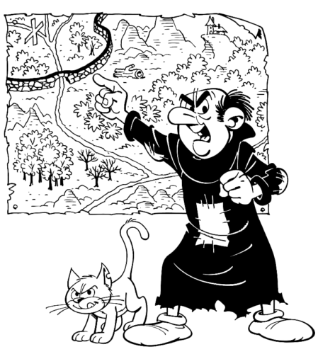 Gargamel Map Azrael Coloring Page » Turkau