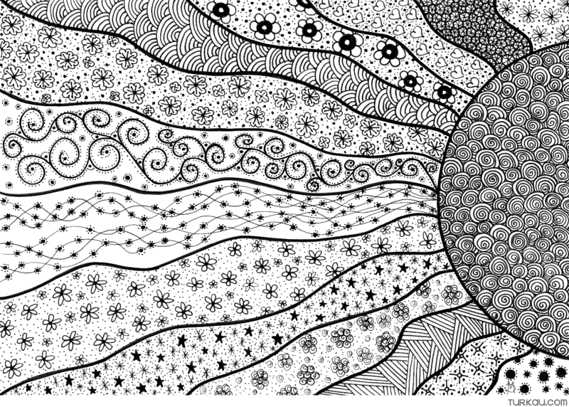 Space Mandala Difficult Coloring Page » Turkau