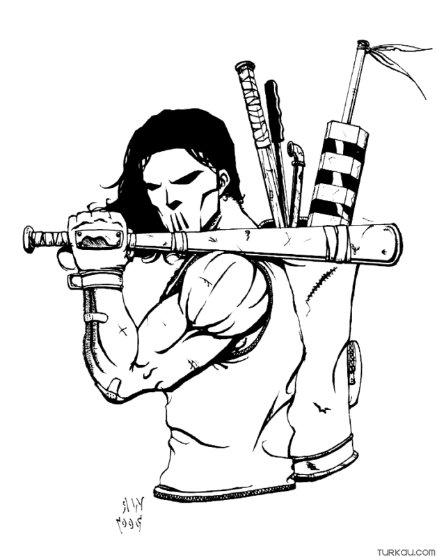 TMNT Casey Jones Coloring Page » Turkau