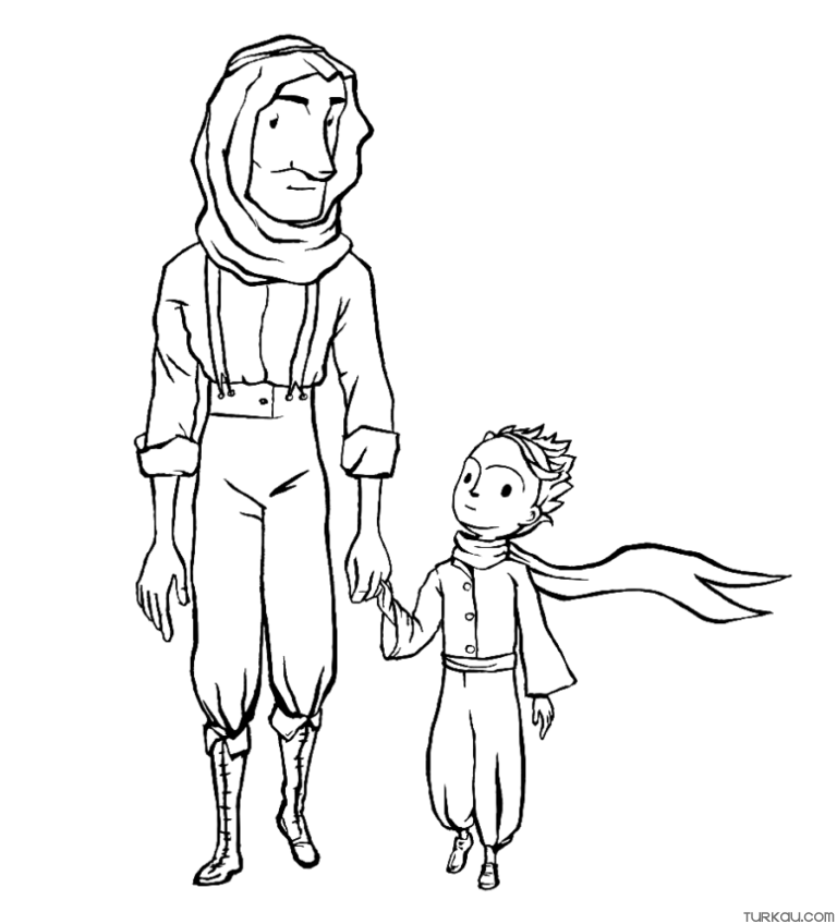 Little Prince Pilot Coloring Page » Turkau