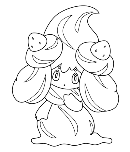 Pokemon Confused Alcremie Coloring Page » Turkau