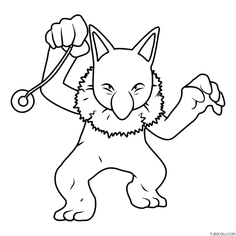 Pokemon Hypno Easy Coloring Page » Turkau