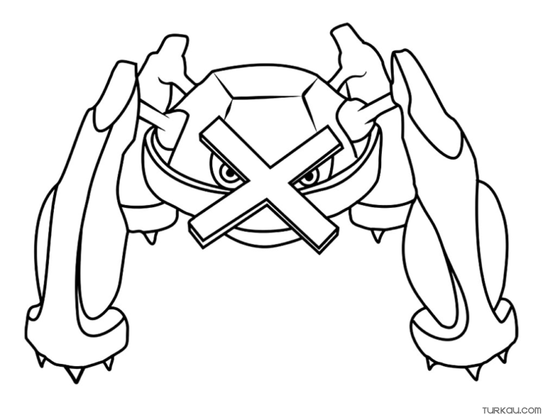Pokemon Metagross Coloring Page » Turkau