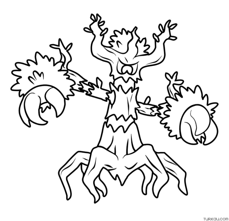 Pokemon Trevenant Coloring Page » Turkau