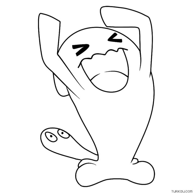 Pokemon Wobbuffet Easy Coloring Page » Turkau