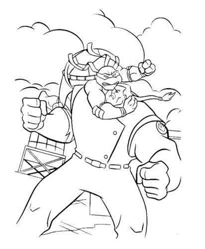 TMNT Ninja Attacks Hun Coloring Page » Turkau