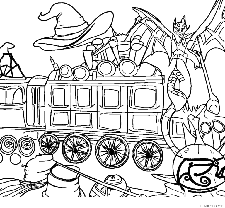Wizarding School Items Coloring Page » Turkau