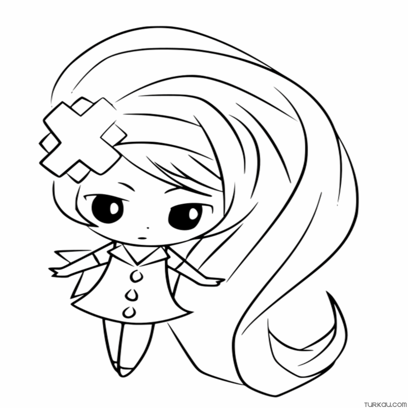 Anime Diamant Girl Coloring Page » Turkau