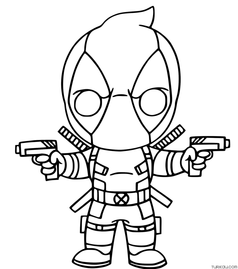 Mini Deadpool Coloring Page » Turkau