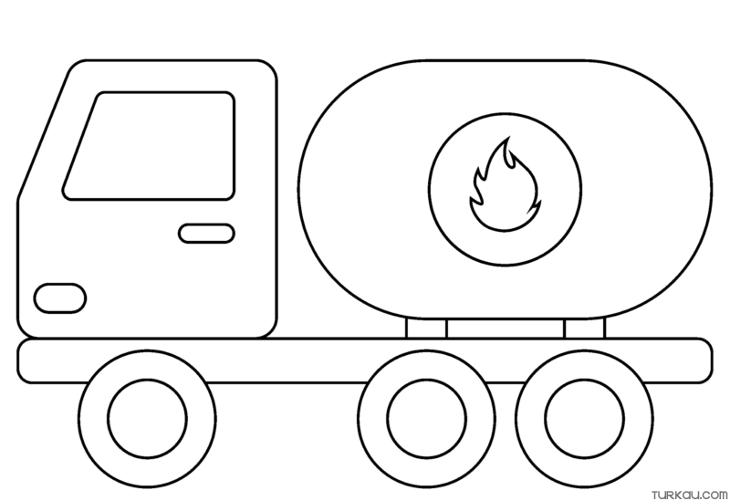 Oil Tanker Coloring Page » Turkau