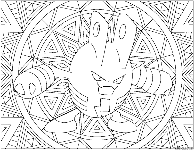 Pokemon Elekid Mandala Coloring Page » Turkau