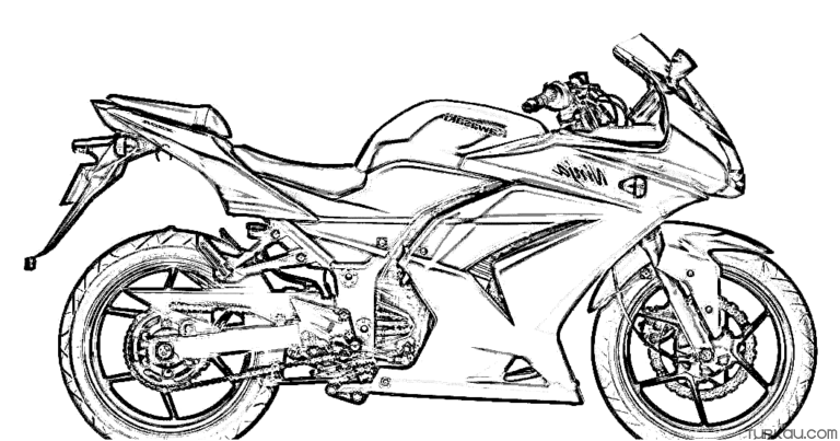 Speed Motorcycle Coloring Page » Turkau